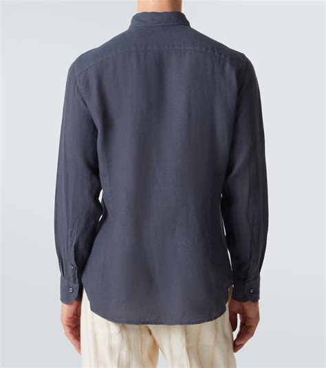 블루 Nick 리넨 셔츠 Fedeli Mytheresa