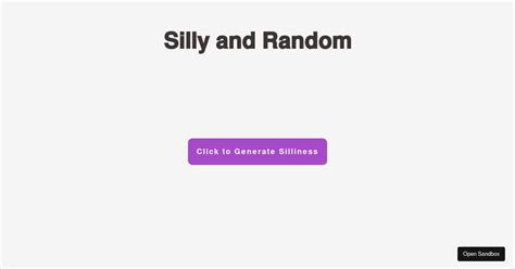 Goofy Name Generator Codesandbox