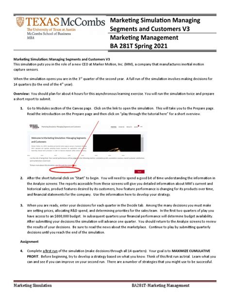 asynchronous content managing segments and customers pdf marketing simulation