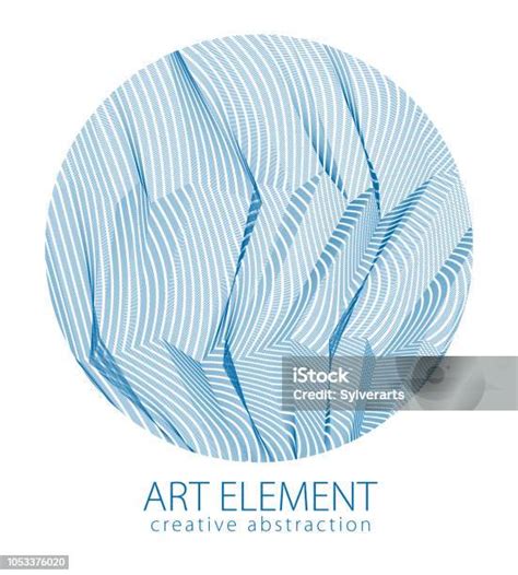 아름 다운 예술 요소 선형 표면 또는 원의 형태로 섬유의 벡터 3d 관점 배경 레이아웃 포스터 현수막 인쇄 및 웹을 추상화