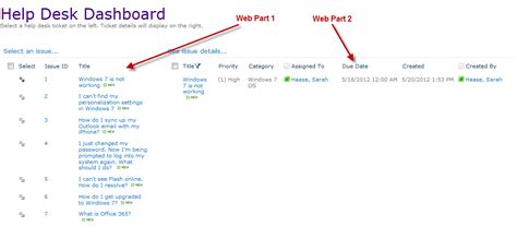 Connecting Web Parts With A Selector And A Detail Pane Sharepoint 2010