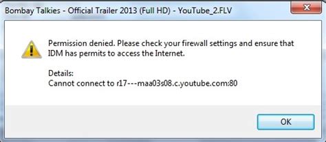 Real Decoder IDM Error Permission Denied Please Check Your Firewall Settings