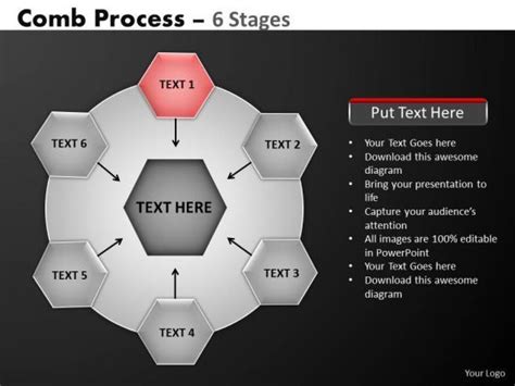 PowerPoint Slidelayout Success Hub And Spokes Process Ppt Slides