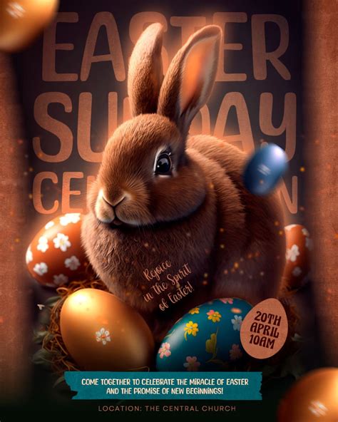 Easter Sunday Celebration Flyer Template Free Psd Templates