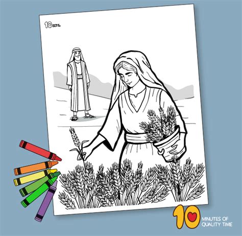 Ruth And Boaz Coloring Page 10 Minutes Of Quality Time