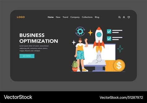 Business Optimization Concept Flat Royalty Free Vector Image