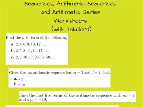 mastering arithmetic sequences and series the indispensable role of