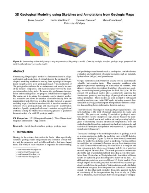 Pdf 3d Geological Modeling Using Sketches And Annotations From Geologic Maps