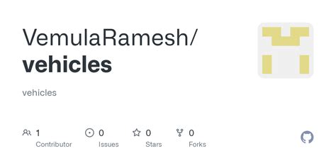 GitHub VemulaRamesh Vehicles Vehicles