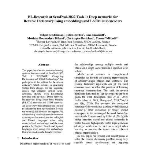 bl research at semeval 2022 task 1 deep networks for reverse