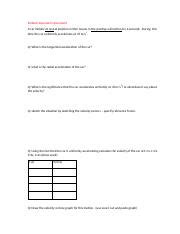 Understanding Uniform Acceleration Car S Motion Velocity And Course Hero