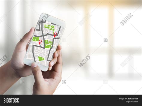 Gps Map Route Image Photo Free Trial Bigstock