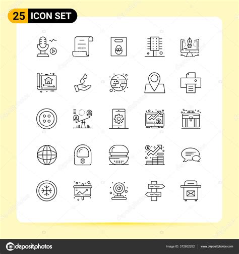 Universal Lines Set Web Mobile Applications Drawing Spa Salon Egg Stock Vector By ©flatart 372852282