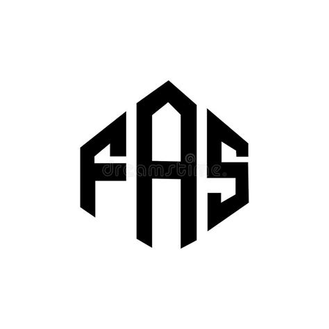 Fas Letter Logo Design With Polygon Shape Fas Polygon And Cube Shape