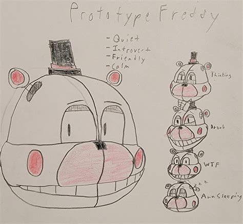 Prototype Freddy Paper R Fivenightsatfreddys