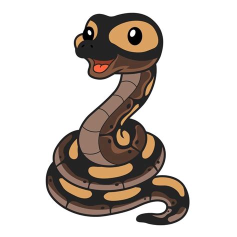 Premium Vector Cute Ghi Mojave Ball Python Cartoon
