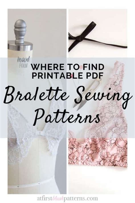 Where To Find Printable Pdf Bralette Patterns At First Blush Patterns