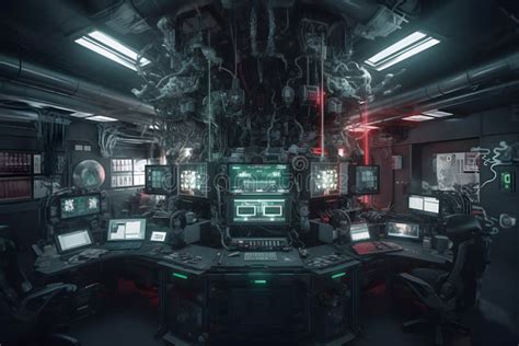 In The System Control Room Operator And Administrator Neural Network Ai Generated Stock