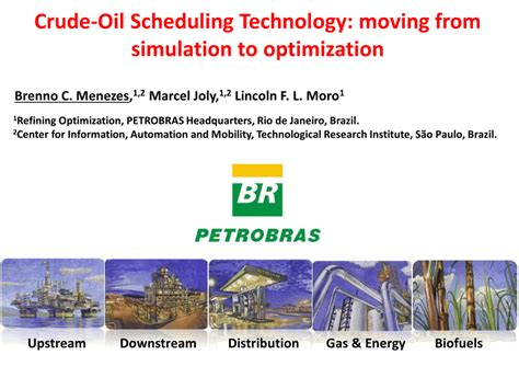 Pdf Crude Oil Scheduling Technology Moving From Simulation To