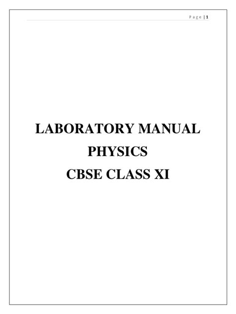 Physics Practical Manual Class Xi 1 Pdf Physical Quantities Geometry