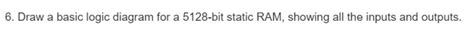 [solved] 6 Draw A Basic Logic Diagram For A 5128 Bit Stat