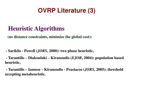 Ppt Integer Linear Programming Refining Procedures For Vehicle