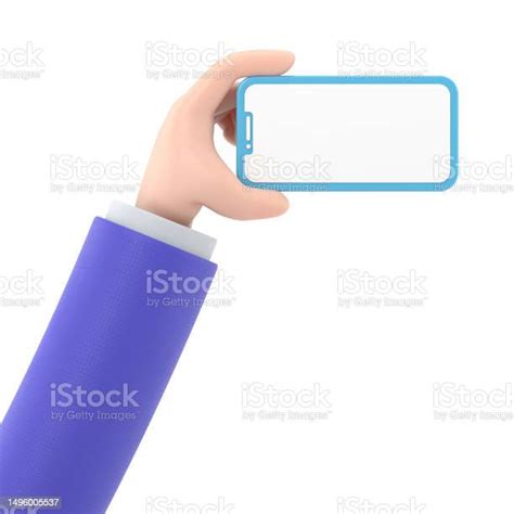 만화 제스처 아이콘 모형3d 손 터치 스마트폰 만화 아이콘 또는 휴대 전화 사용의 모형 흰색 배경에 3d 렌더링 3차원 형태에 대한 스톡 사진 및 기타 이미지 Istock