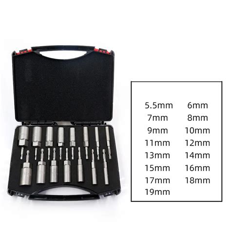 전기 너트 드라이브 드릴 비트 키트 전동 공구 임팩트 소켓 어댑터 소켓 렌치 육각 섕크 퀵 어댑터 5 5 19mm 깊이 Aliexpress