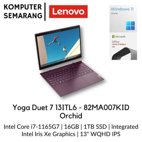 Jual Lenovo Yoga Duet Itl Kid Orchid I G Gb Tb Ssd Intel Iris Xe Graphics Win