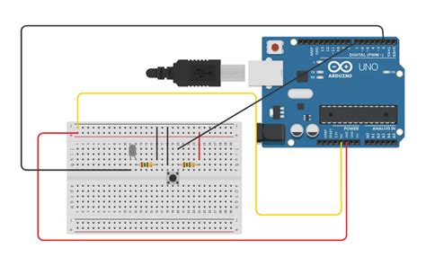 Circuit Design Apagando Led Por Botão Tinkercad