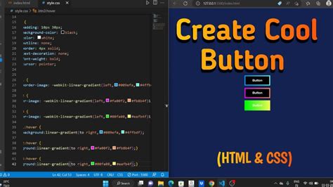 Create Cool Button Using Css And Html PART1 YouTube