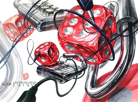 기초디자인 주사위 자물쇠 연결잭 기디 선재 구도 개체묘사 송파클릭미술학원 2024 구상 미술 간단한 수채화 그림 미술 구도