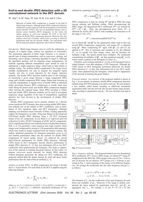 End To End Double Jpeg Detection With A 3d Convolutional Network In The