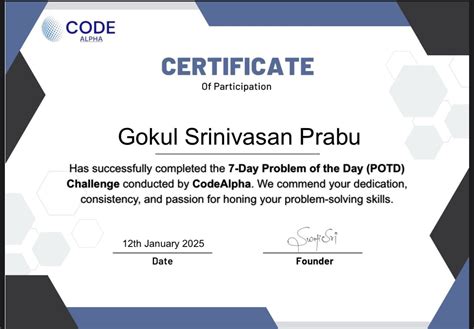 Gokul Srinivasan Prabu On Linkedin Problemsolving Challengecompleted