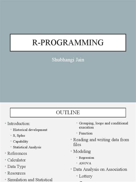 R Programming Pdf Resampling Statistics Bootstrapping Statistics