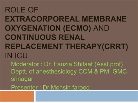 Ecmo And Crrt Pptx