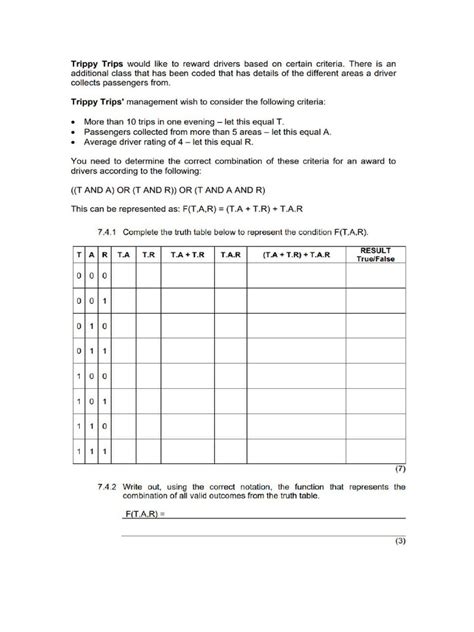 G10 Boolean Logic Matric Questions Pdf