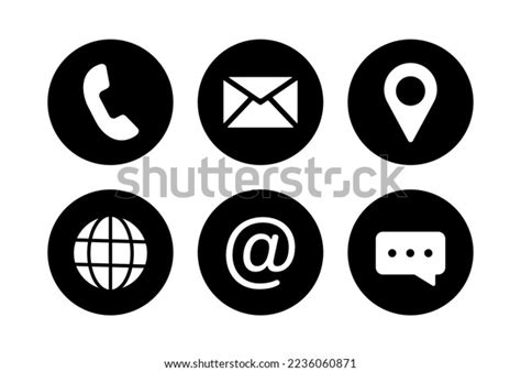 Contact Us Icon Set Communication Icon Stock Vector Royalty Free