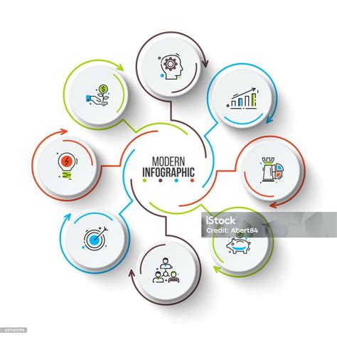 Vector Circle Infographic Stock Illustration Download Image Now Arrow Symbol Bicycle