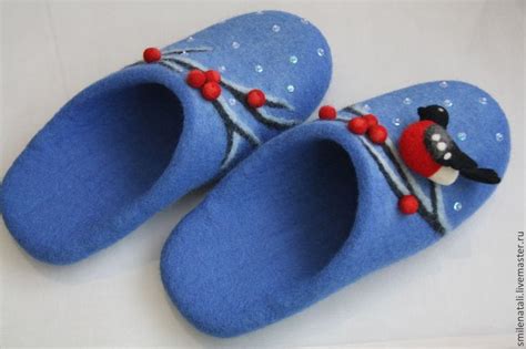 Тапочки-шлепки "Зимние" – заказать на Ярмарке Мастеров – 5EFBTRU ...