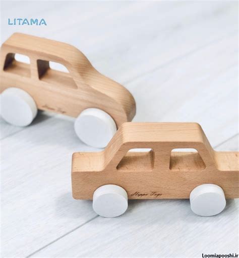 عکس ماشین اسباب بازی چوبی