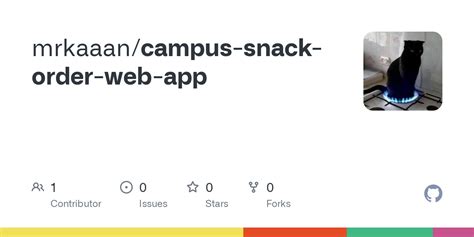 GitHub Mrkaaan Campus Snack Order Web App