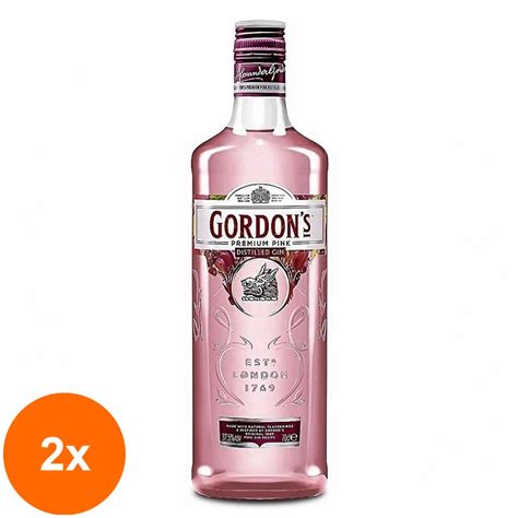Set 2 X Gin Gordons Pink London Dry Gin 37 5 Alcool 0 7 L Oferta Pret Trada Ro