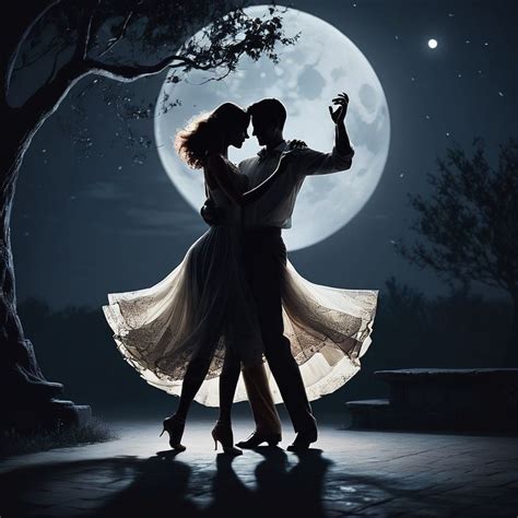 Moonlight Dance Dancing In The Moonlight Dance Couple Dancing