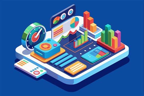 A Vibrant And Detailed Dashboard Design Features Various Analytics Tools Including Graphs Gauges