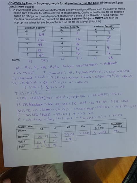 Solved 2 Using The Data From Problem 1 Calculate The