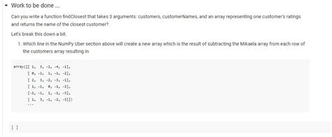Solved Work To Be Done Can You Write A Function Chegg