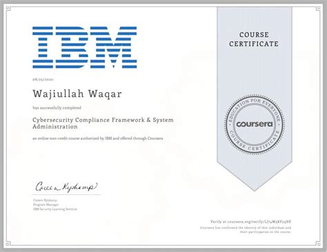 Wajiullah Waqar On Linkedin Course 3 Of 8 Cybersecurity Compliance
