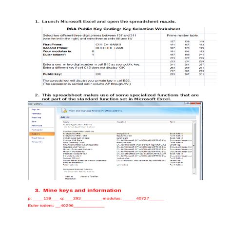 Launch Microsoft Excel And Open The Spreadsheet Rsa Spreadsheet Launch Microsoft Excel And Open The Spreadsheet Rsa Spreadsheet