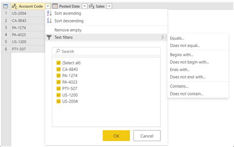 按列功能描述中的值进行筛选 power query microsoft learn